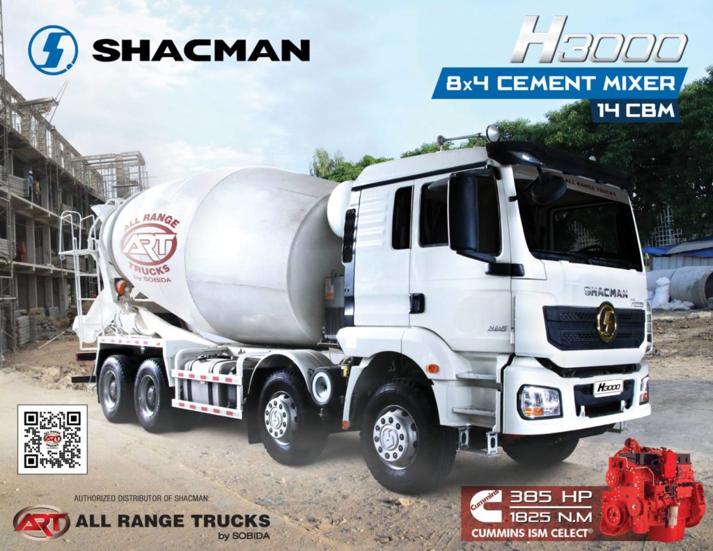 Shacman H3000 8x4 Cement Mixer Truck 12 wheeler SX5316GJBHT326C | anahaw.ph